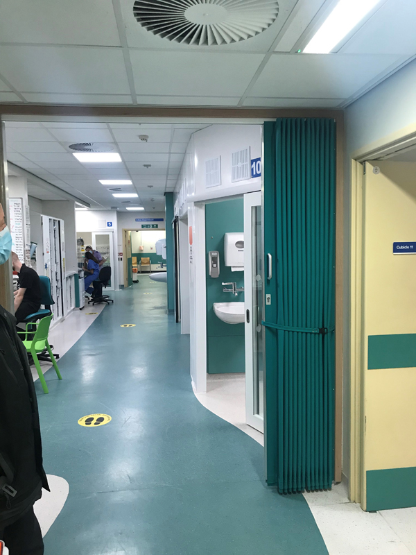 Folding Wall Partition - Royal Oldham Hospital - BH Doors.
